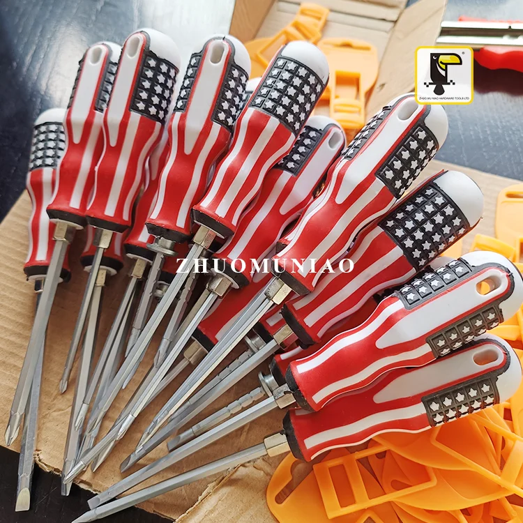 American Flag Magnetic Head Screwdriver Set Straight Flat and Cross ...