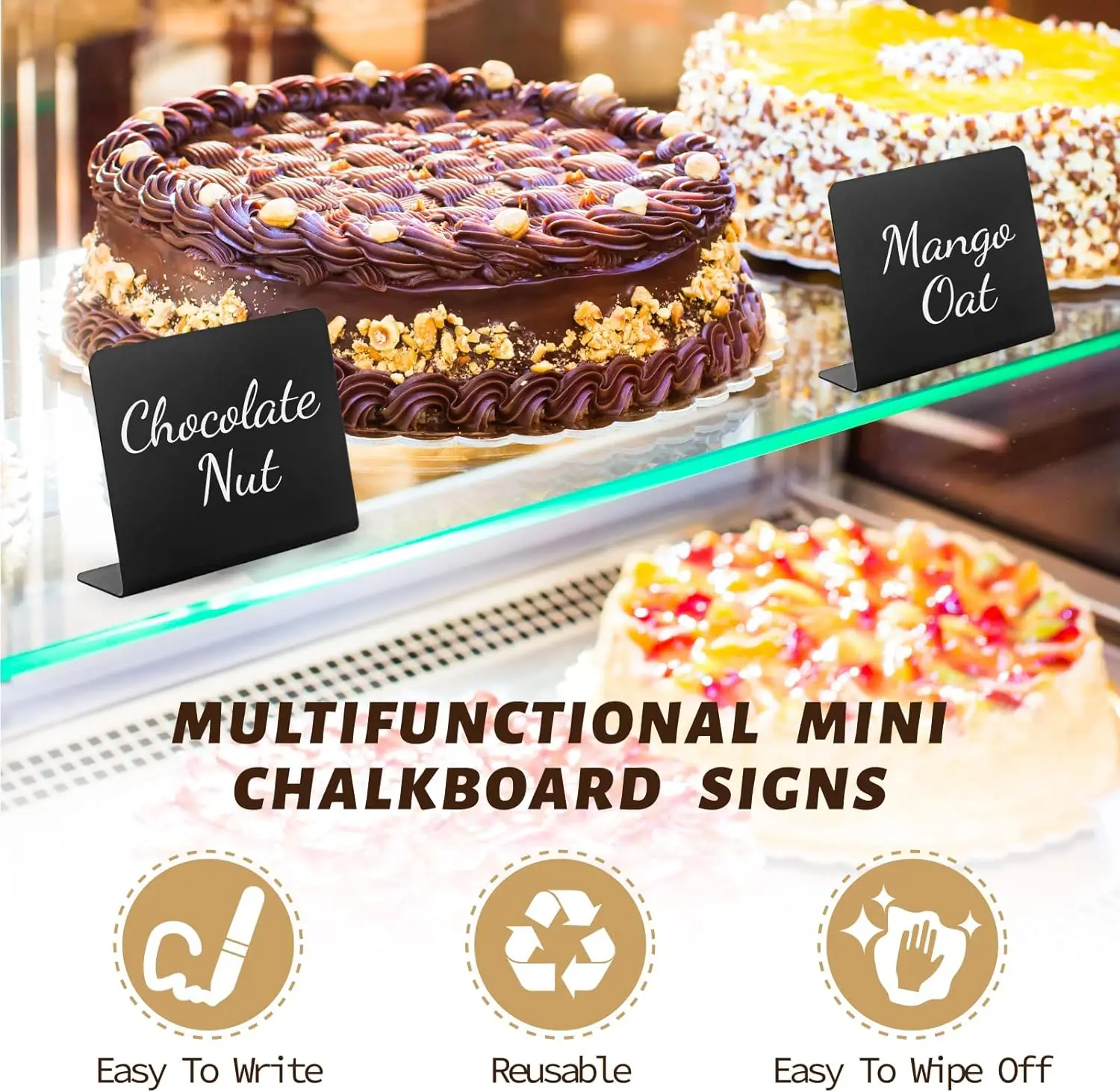 Mini L Shape Chalkboard Signs for Food Chalkboard Small Black Chalk ...