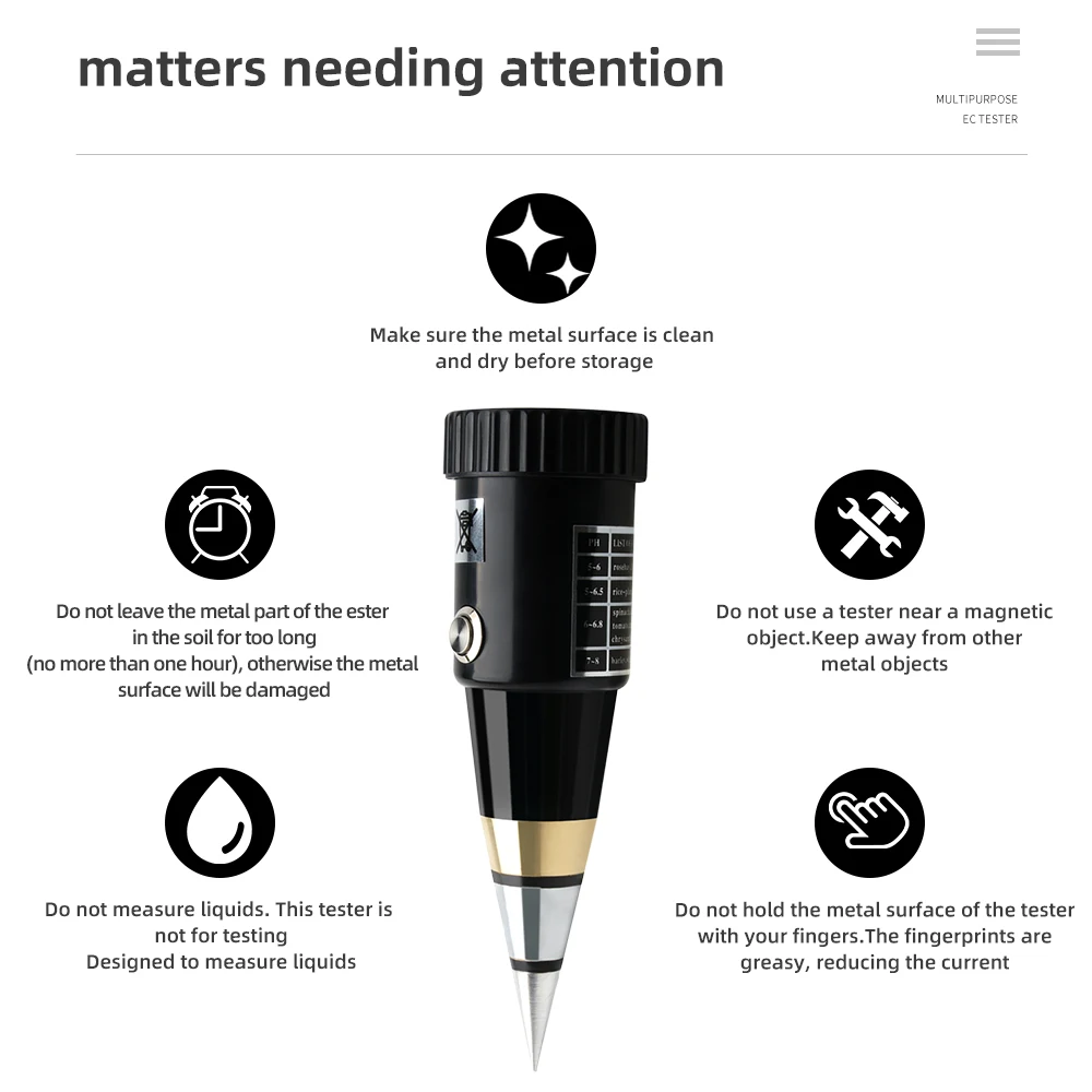 VT 05 Handheld Soil PH and Moisture Meter Soil Metal Probe Humidity Meter ph Tester 10 80 Hygrometer for Garden Alibaba