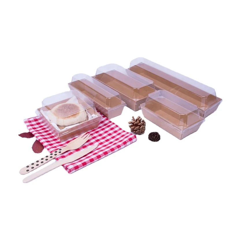 Disposable Ecofriendly Wooden Take Out Pastry Cake Lunch Sushi ...