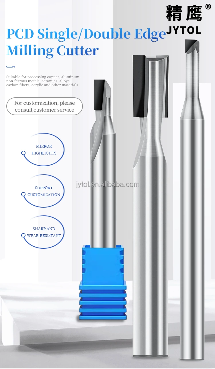 Carbon Fiber Graphite Diamond End Milling Cutter Pcd End Mill Diamond ...