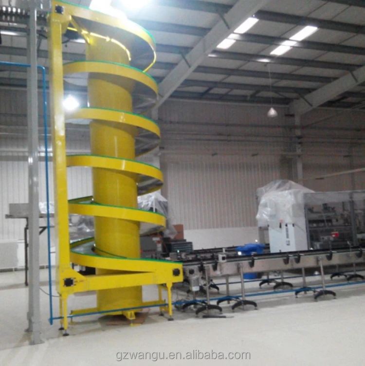 Vertical Lifting Flexible Elevator Conveying System Spiral Conveyor