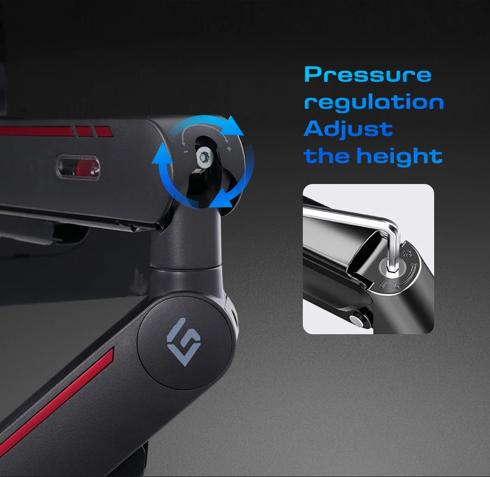 Universal Rotatable Arm Monitor Mount Supports 7-12KG Adjustable Height ...