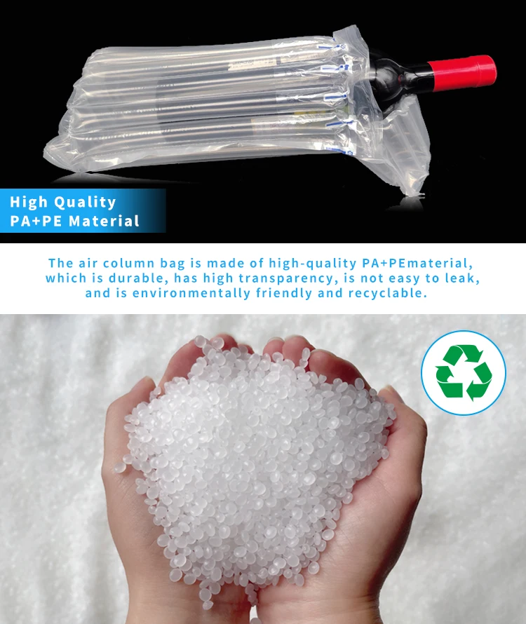 Transparent Inflatable Packaging Air Column Bag Cushion Wrap Wine ...