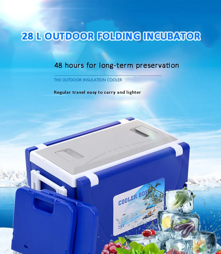 Custom Logo Camping Foldable Food Portable Ice 28l Table Cooler Box ...