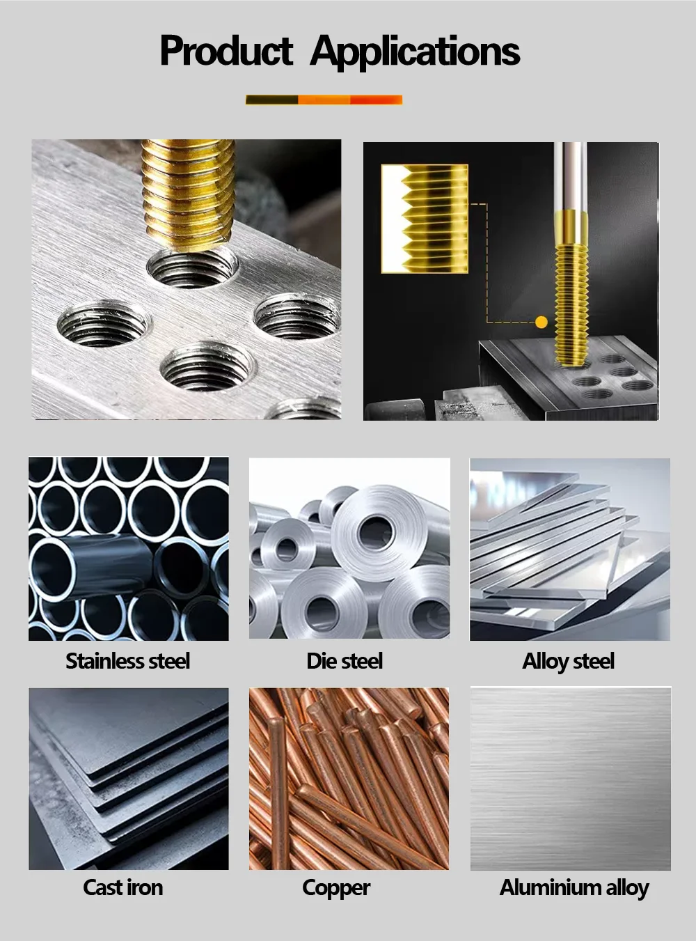 HSS Titanium Forming Tap for Steel Aluminium Stainless Steel External ...