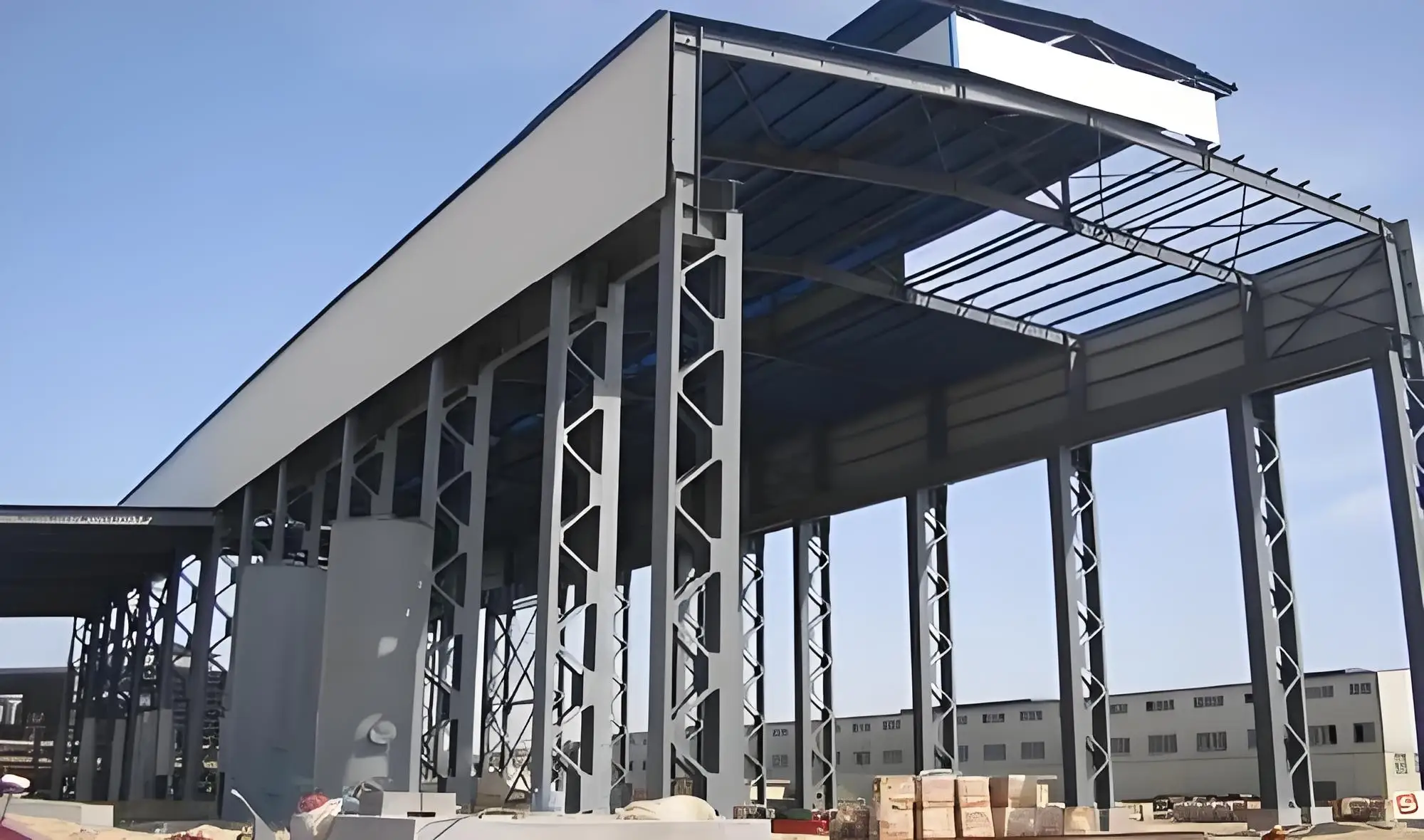 Heavy-Duty Chicken Coop Warehouse Steel Structure Shed Lightweight ...