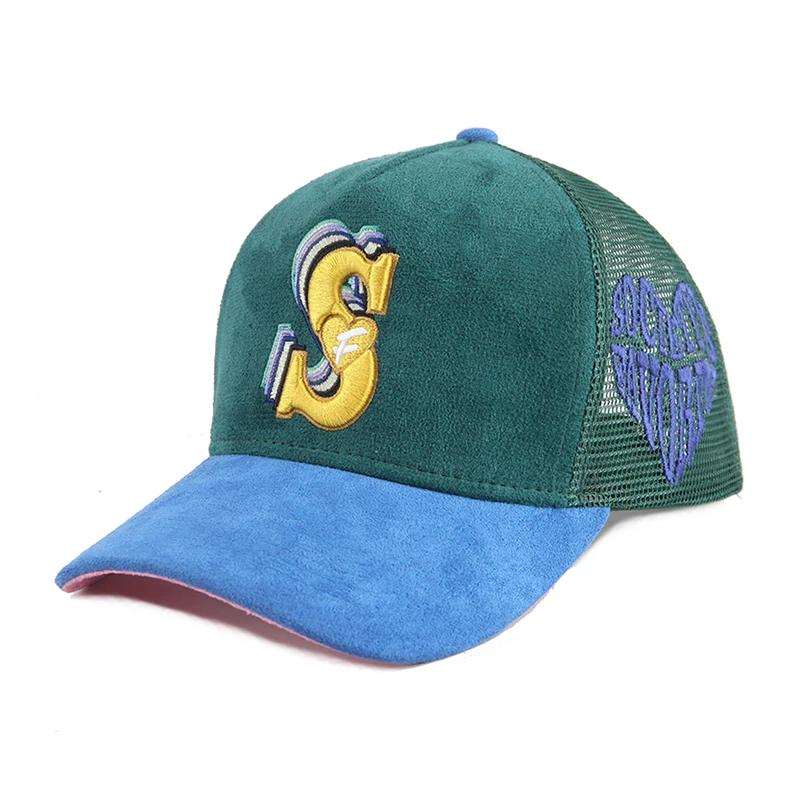 Fashion Design 3d Embroidery Baseball Cap 5 Panel Mesh Trucker Caps ...