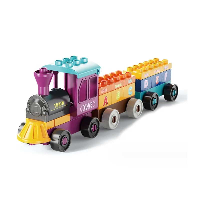 Kids Diy Alphabet Train 34pcs Building Blocks Train Toy - Buy 34pcs ...