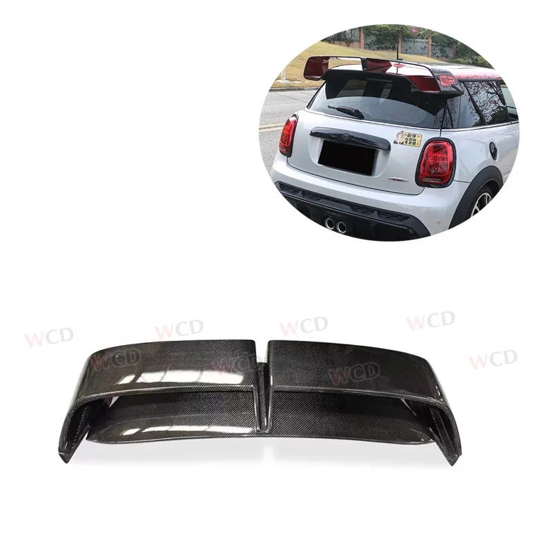 Rear Spoiler Roof Wing For Mini Cooper F55 F56 JCW Carbon Fiber Tail ...