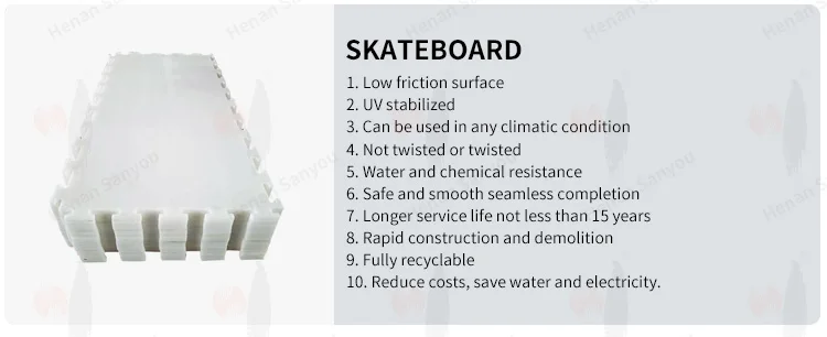 Portable Plastic Ice Rink - Durable UHMWPE Synthetic Ice