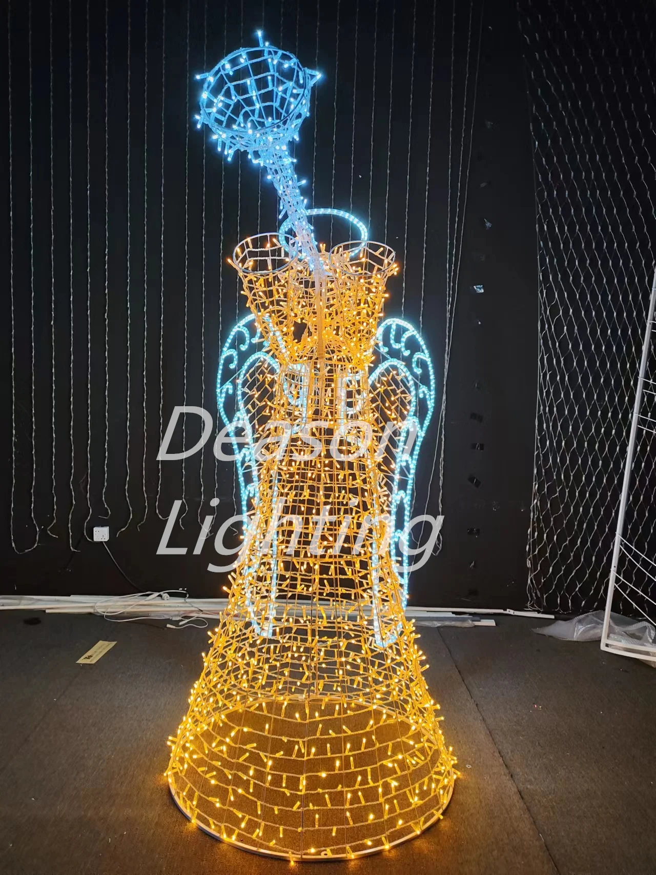 Outdoor Christmas Angels with Trumpets - Durable & Bright