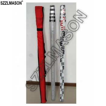 5m Aluminium Survey Leveling Staff Rod Telescopic Leveling Staff E ...