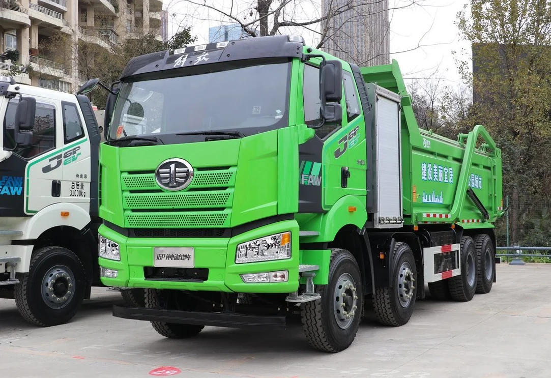 FAW 8x4 Electric Dump Truck - 282kwh Battery & Medium Size