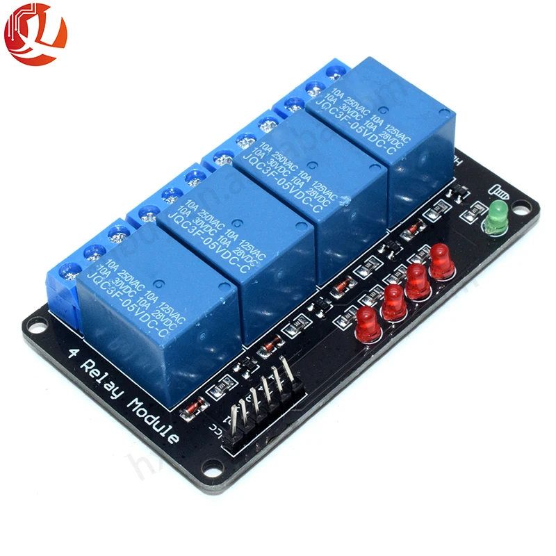 #4003 4-channel 5v Relay Module - Black + Blue Dsp Pic For Arduinos ...