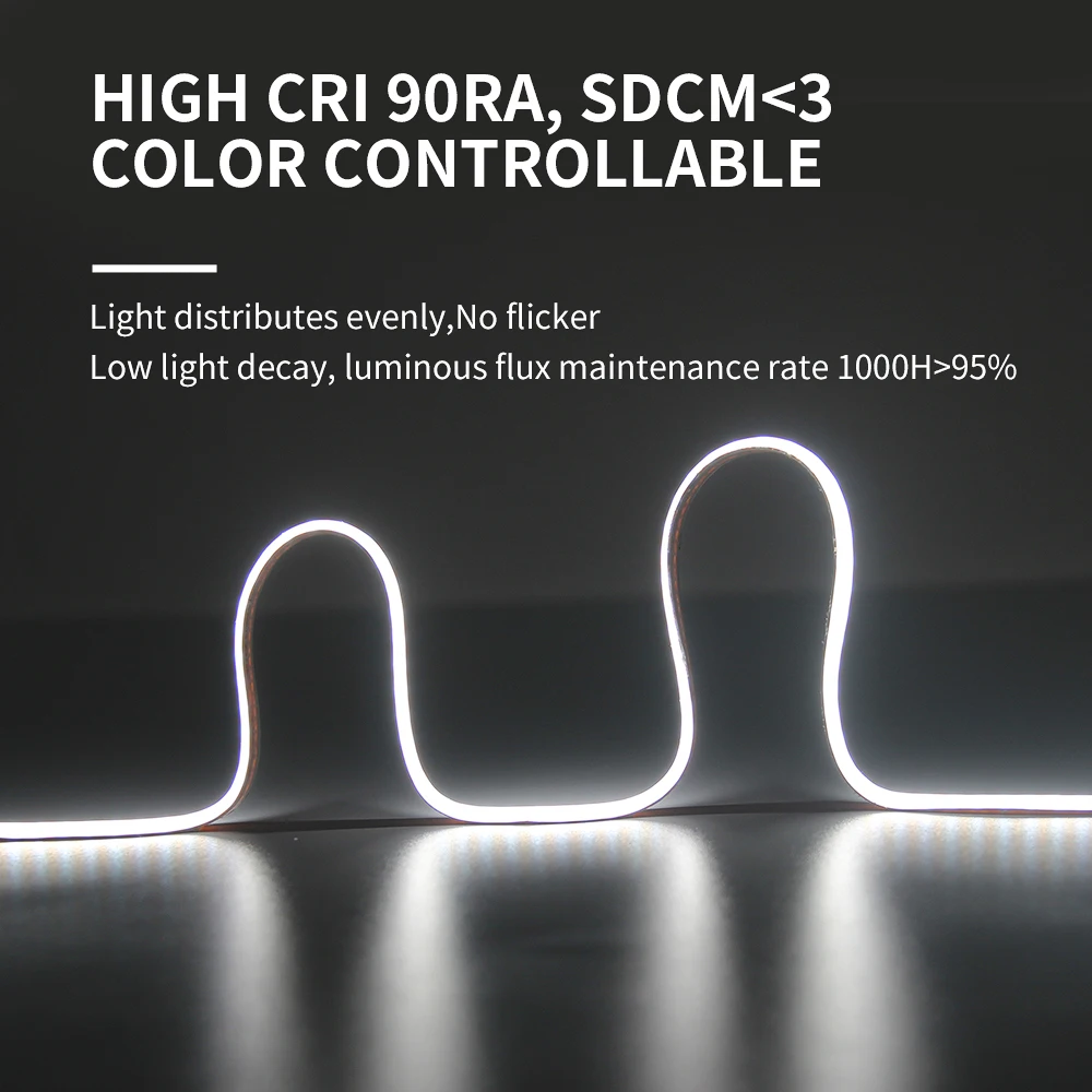 Dot-free Dimmable 24v Led Cob Csp Strip Light 2 Color 3 Color Cct ...