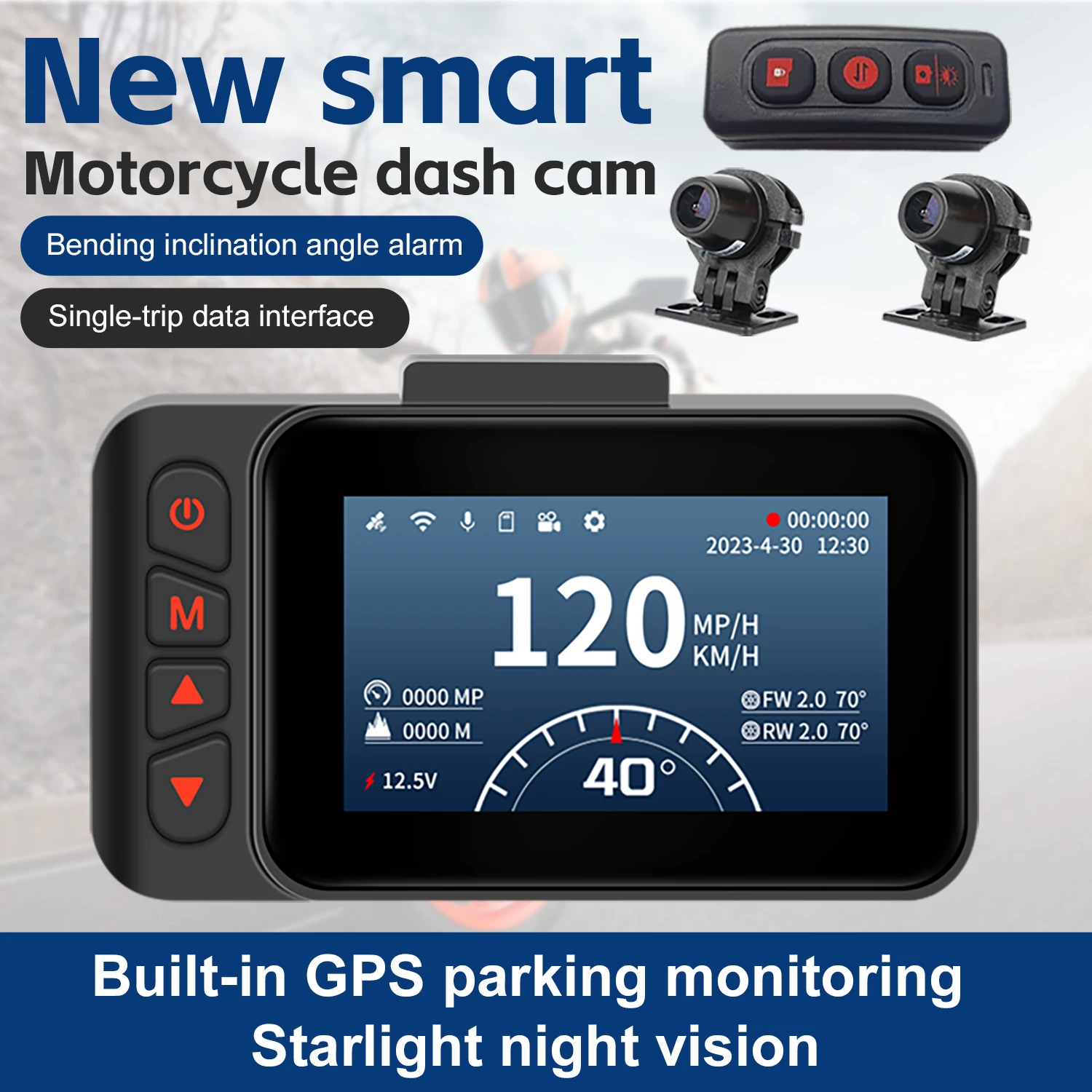 Smart Gps Digital Motorcycle Camera Recorder Video Playback Motorcycle ...
