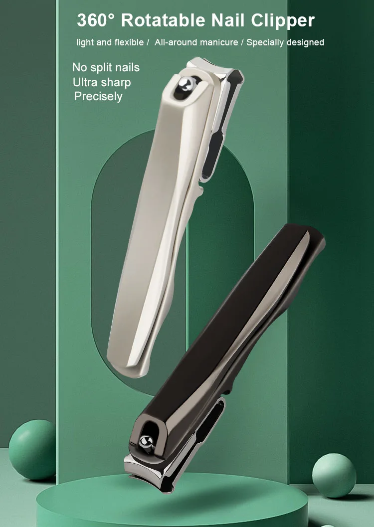 New 360 Rotary Adjustable Fingernail Clipper Manicure Care Cleaner Tool ...
