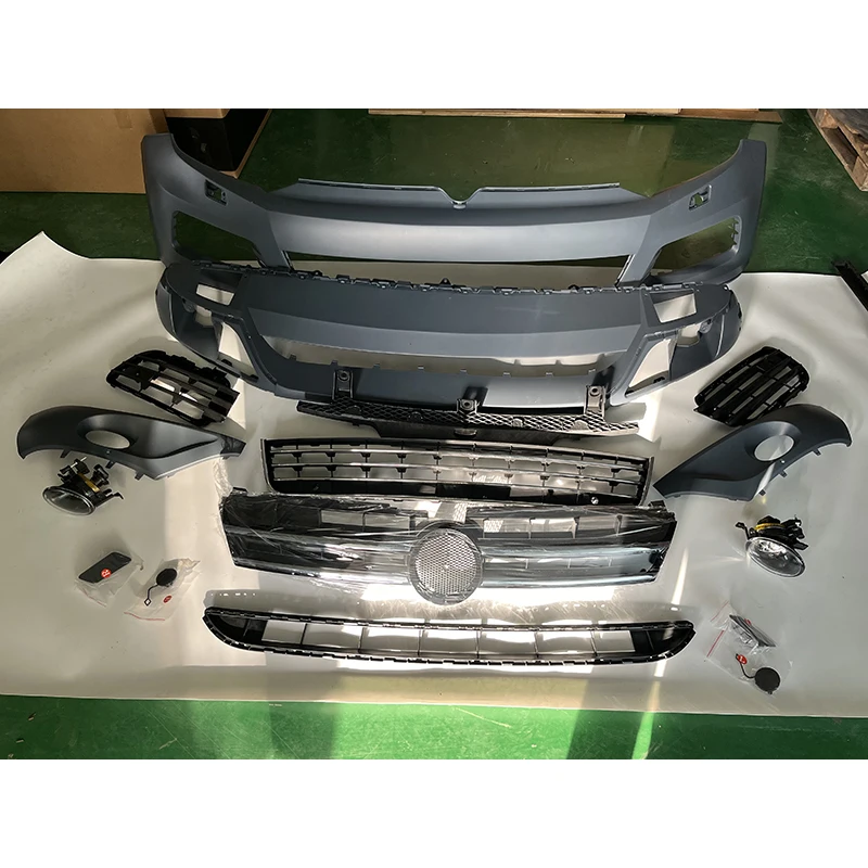 Full Set Front Bumper Cover fog light Grille front lip diffuser ...