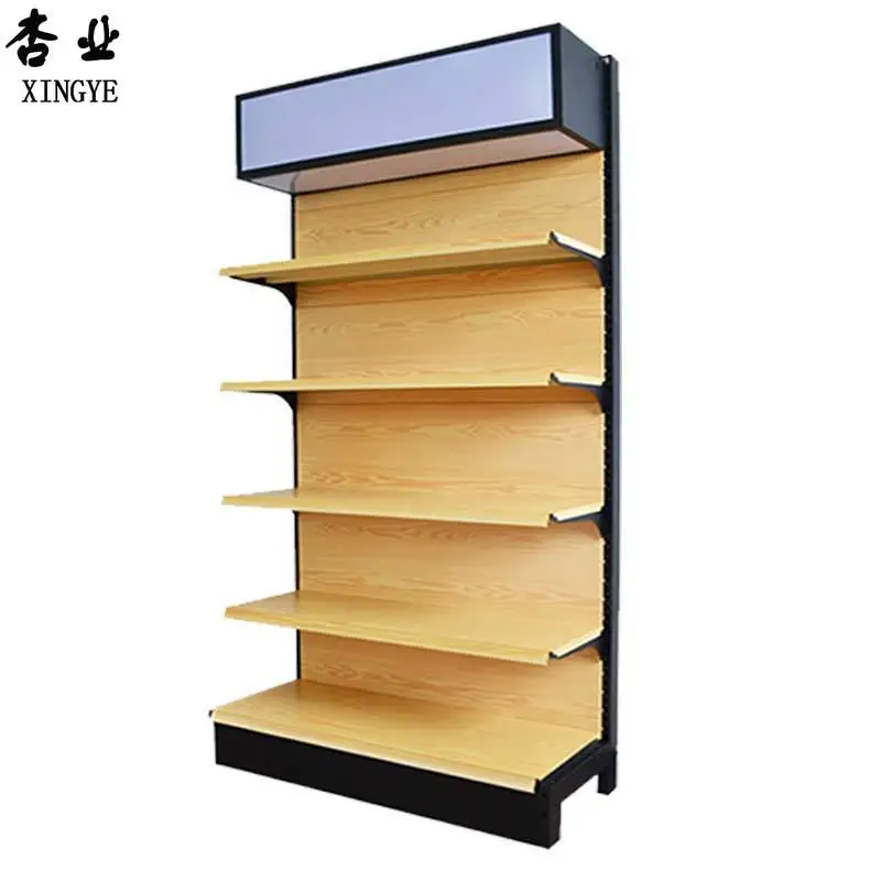 Xingye Heavy Duty Wood Grain Supermarket Shelf for Grocery Store - OEM