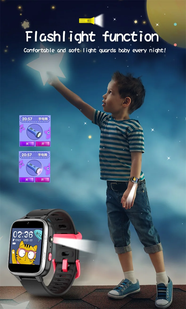 Waterproof Kids Game Smart Watch Y90 Pro For Girls Boys With 1.4" Hd ...