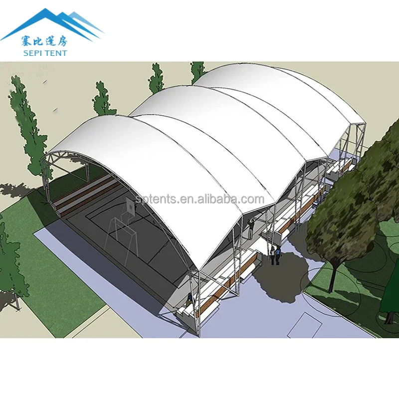 High Quality Pvdf Etfe Architecture Membrane Steel Structure Tent ...