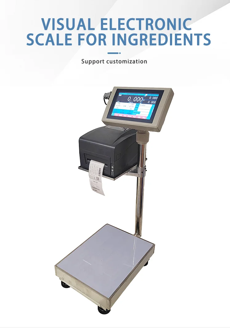 300kg 500kg Tcs Portable Label Barcode Platform Scale With Printer ...