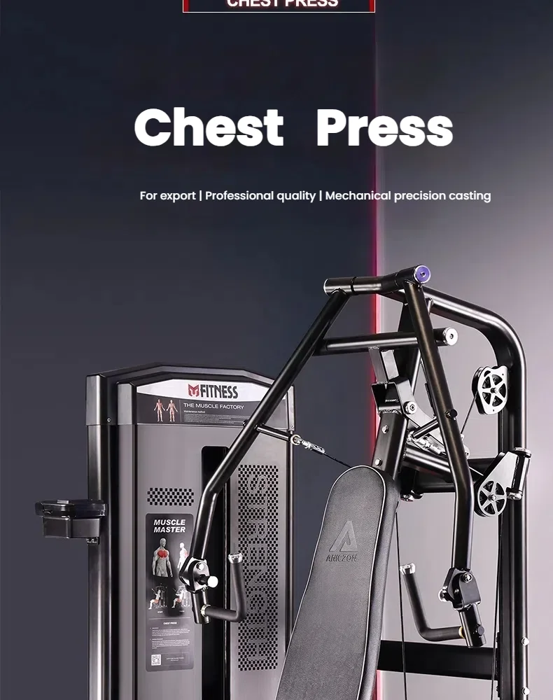 Strong Cables Commercial Gym Exercise Chest Press Machine Pin Load ...
