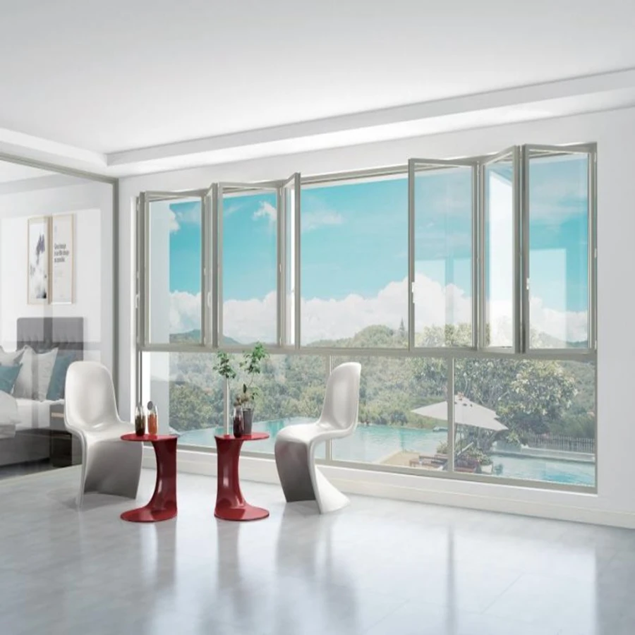 Balcony Window Aluminum Bi Folding windows Doors Slide Fold Aluminium ...