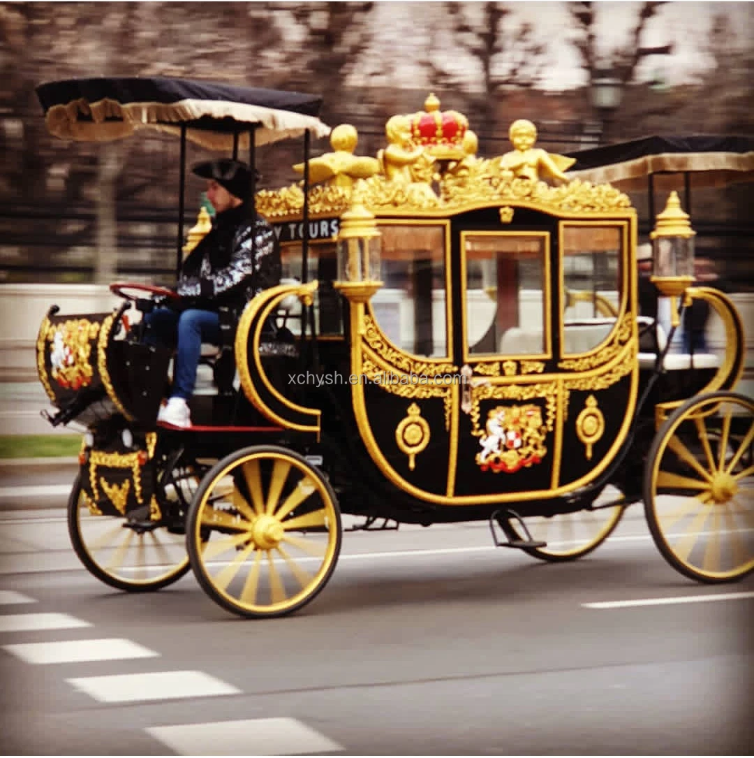 Luxury Four Wheels Sightseeing Electric Royal Horse Carriage For Sale ...