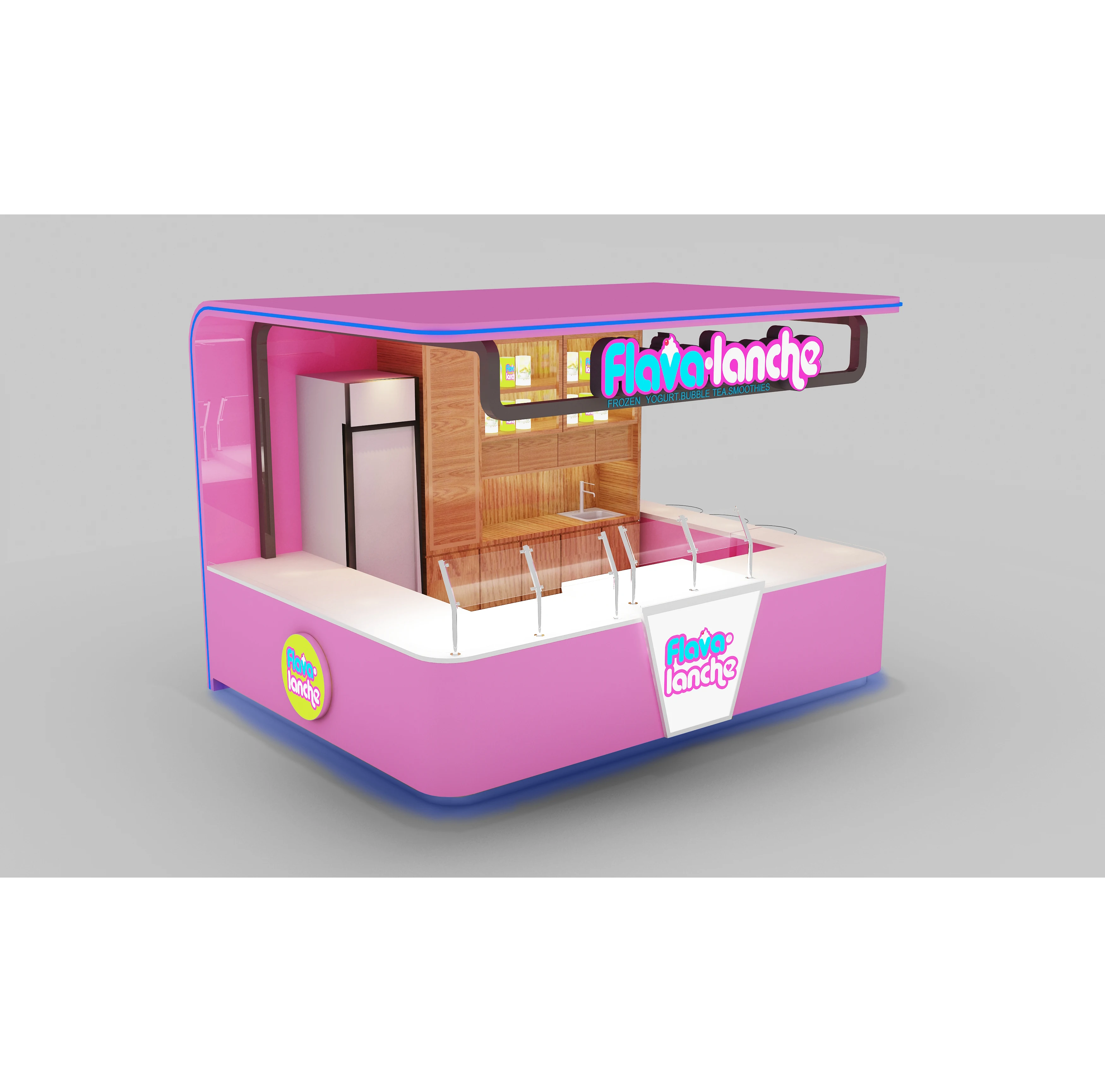 Puesto de comida para Centro Comercial personalizado, diseño de quiosco ...