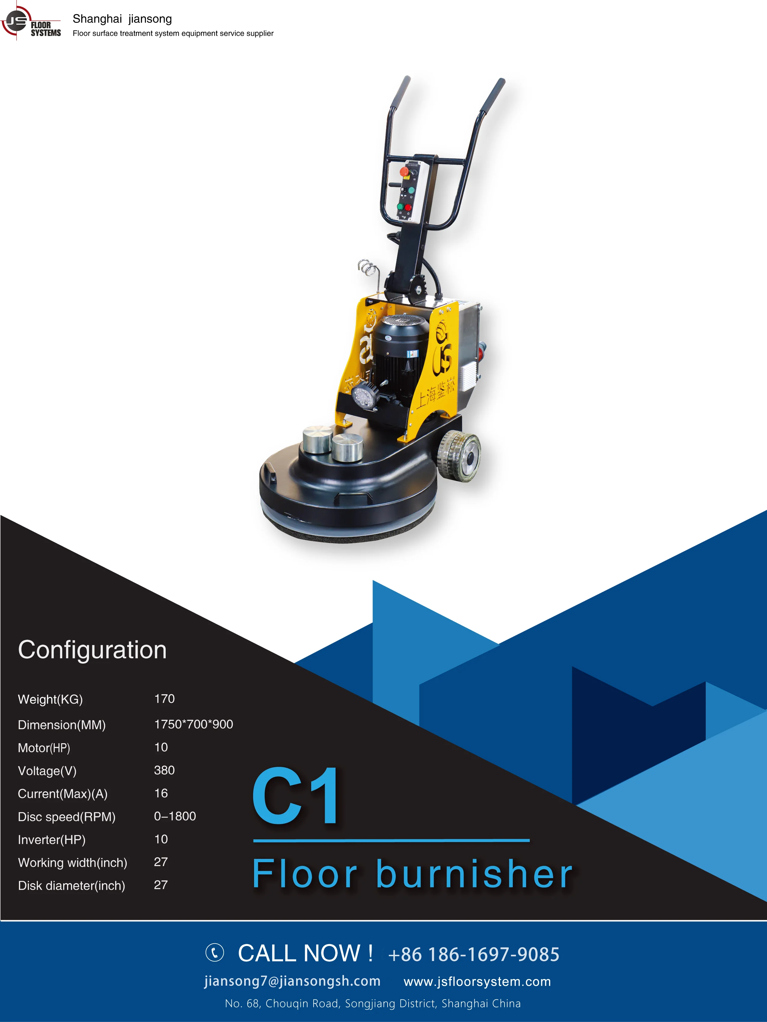 Js C1 27 Inch Concrete Floor Grinding Machine Sanding Polish Machine For Concrete Floor - Buy ...