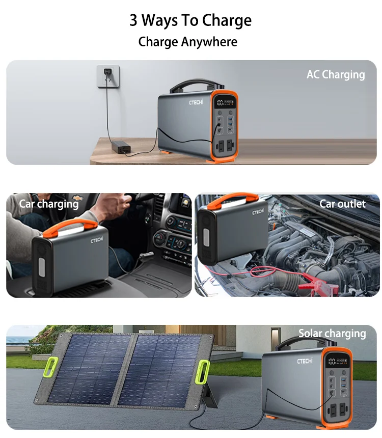 Outdoor Portable Power Generator Solar Battery Storage Systems Batterie ...