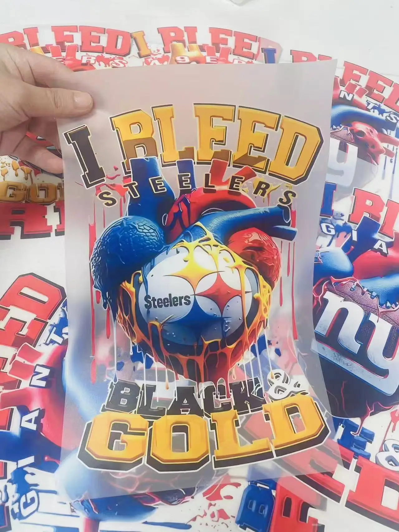 High Quality logo Designs Film Transfer Paper Plastisol Dtf Transfers Designs Ready to Press ...