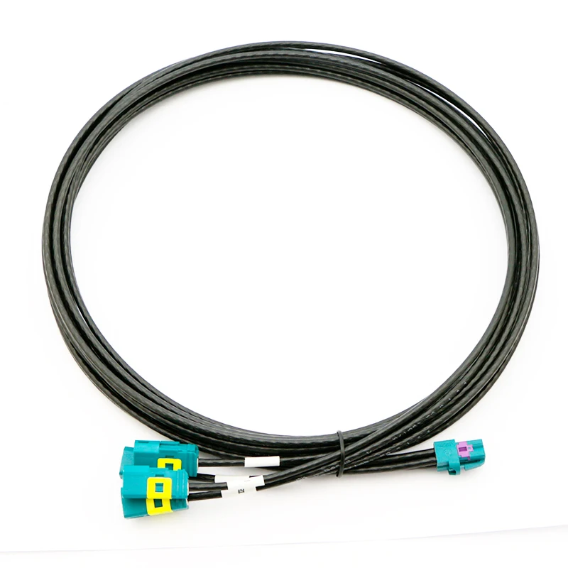 Mini Fakra to Fakra Female 4 in 1 AMK12D High Temp RF Cable