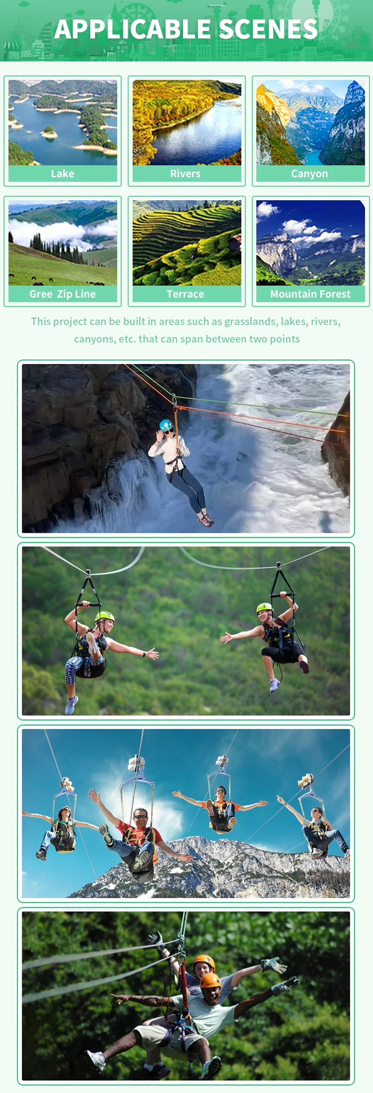 Playground Zip Line Equipment - Adult Outdoor Fun