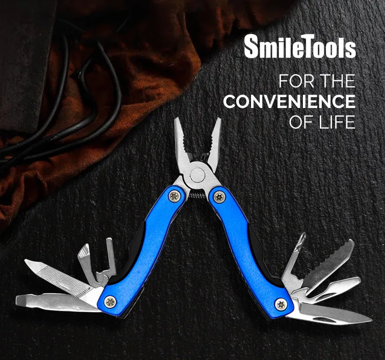 Portable Multifunctional Pliers Screwdriver Foldable Multitool Pocket Pliers With Led Light ...