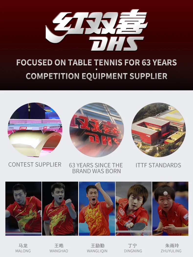 Top Quality Ma Long Gold Slam DHS Professional Table Tennis Racket Bat ...