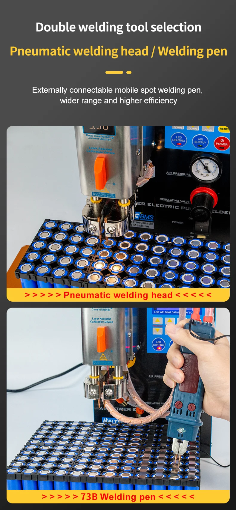 Heltec 6000W Industrial Pneumatic Spot Welder with Built-in Air ...