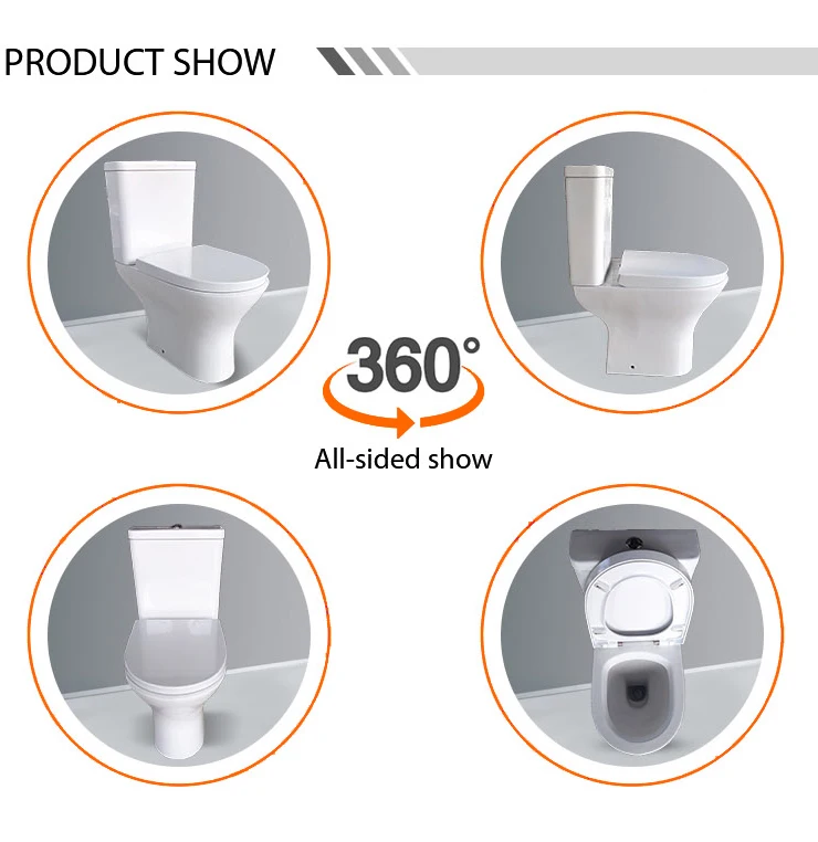 Western Bathroom Sanitary Ware Water Closet Toilet Set Short Projection ...