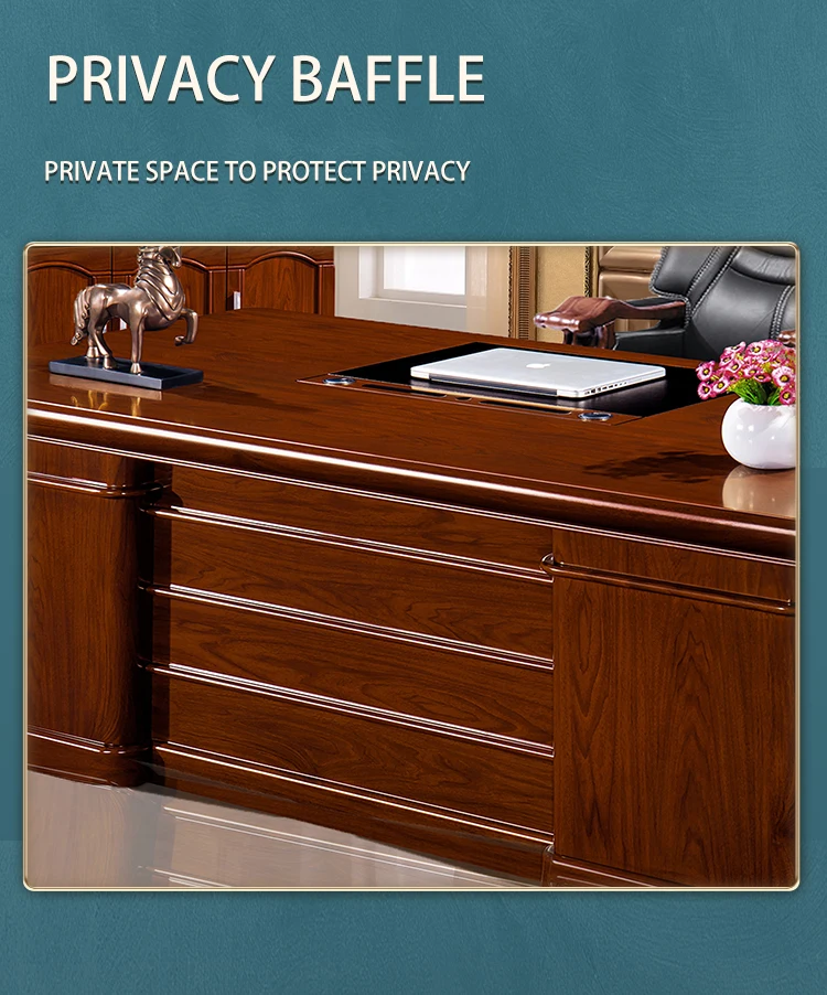 Executive Desk - Veneer Table Finish for Office Furniture