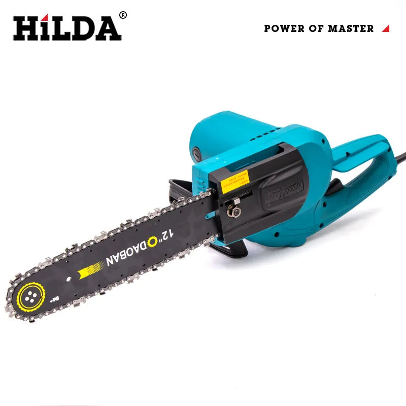 220v 1800w HiLDA Electric chain saw 12 inch household small logging chainsaw electric garden logging chopping saw Alibaba