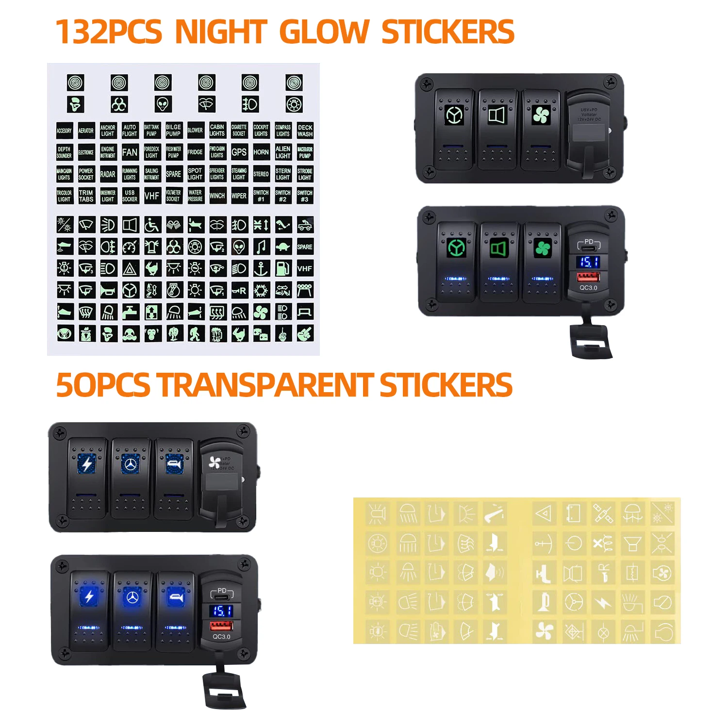 Wlt 4-group Aluminium Material Rocker Switch Control With Large Iron ...