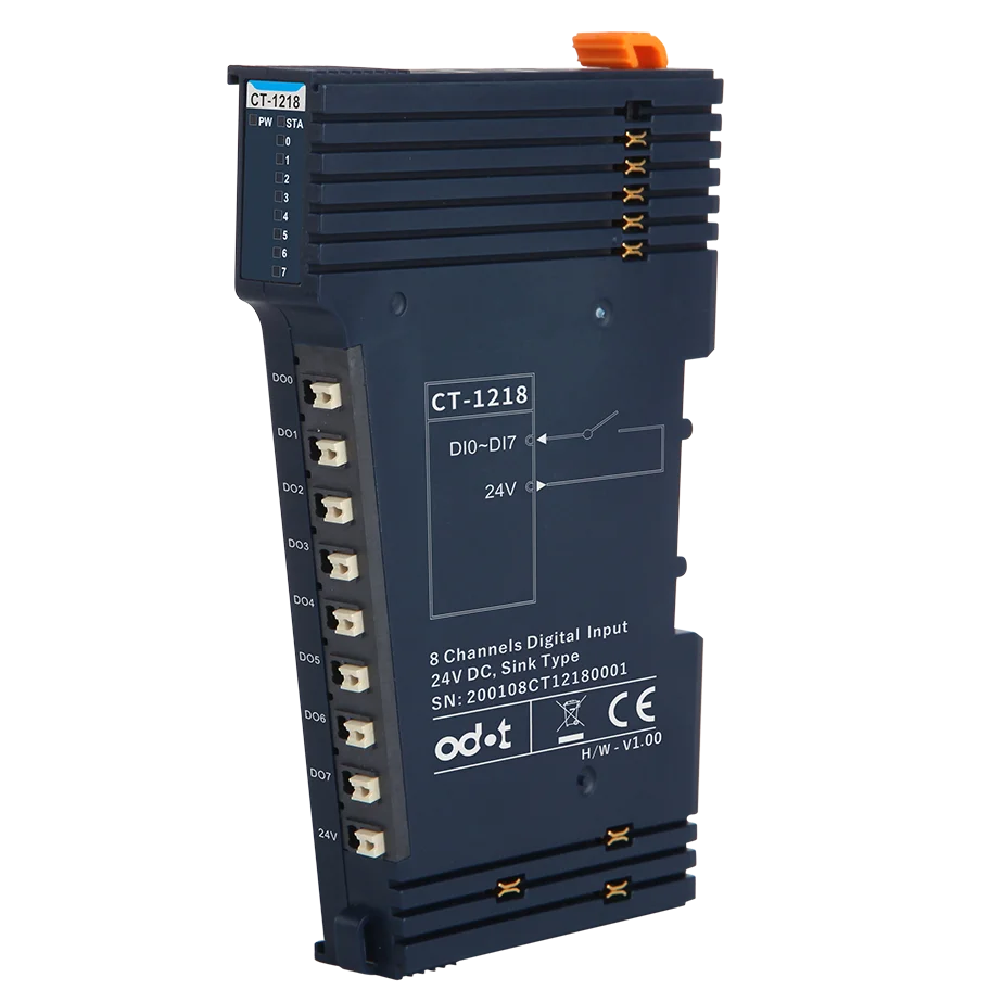 Odot Digital Input IO Module CT-1218 - 8 CH, 24VDC, Sink, PNP