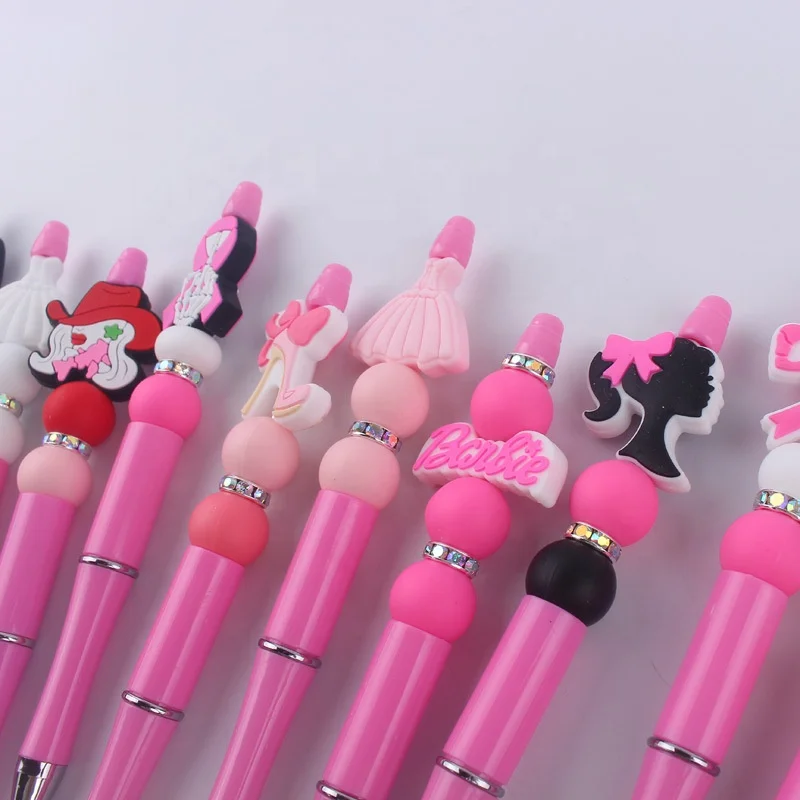 Cute Pink Baby Bead Pen Neutral Pens Creative DIY Cartoon Daisy Flower ...