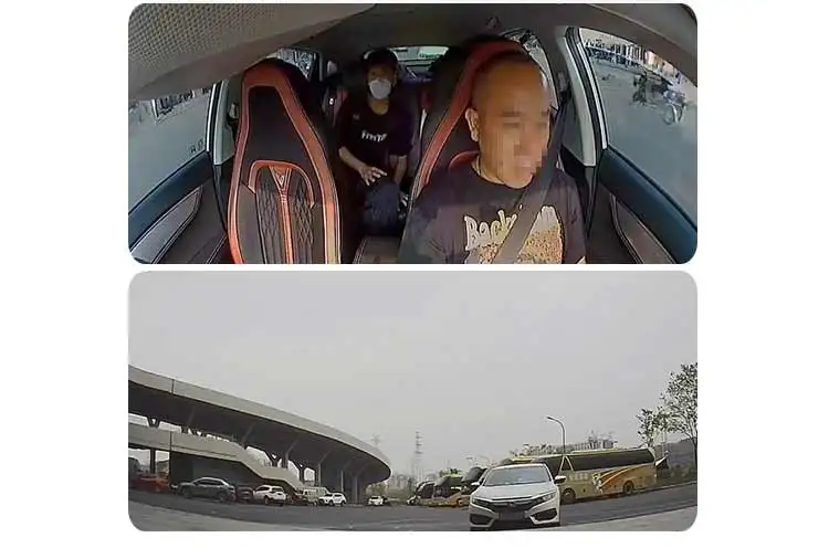 Dual Camera Lens Night Vision In-car Mini Auto Backup Ir Camera For Taxi/suv/school Bus Security ...