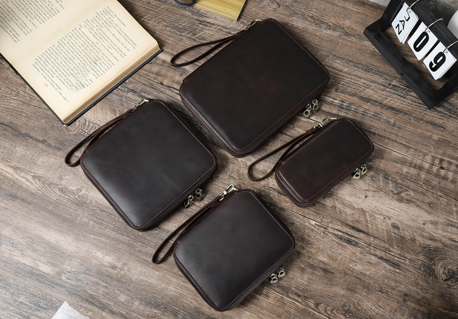 Luxury 2-Slot Portable Travel Case Cowhide Custom Logo Leather Watch ...