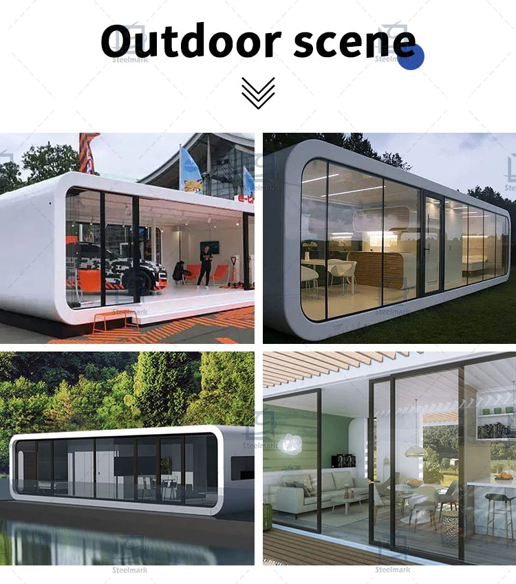 20ft 40ft Prefabricated Modular House Cabin Office Portable Home Pod ...