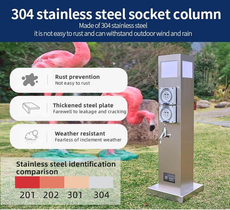 Courtyard Garden 304 Stainless Steel Waterproof Switch Outdoor ...