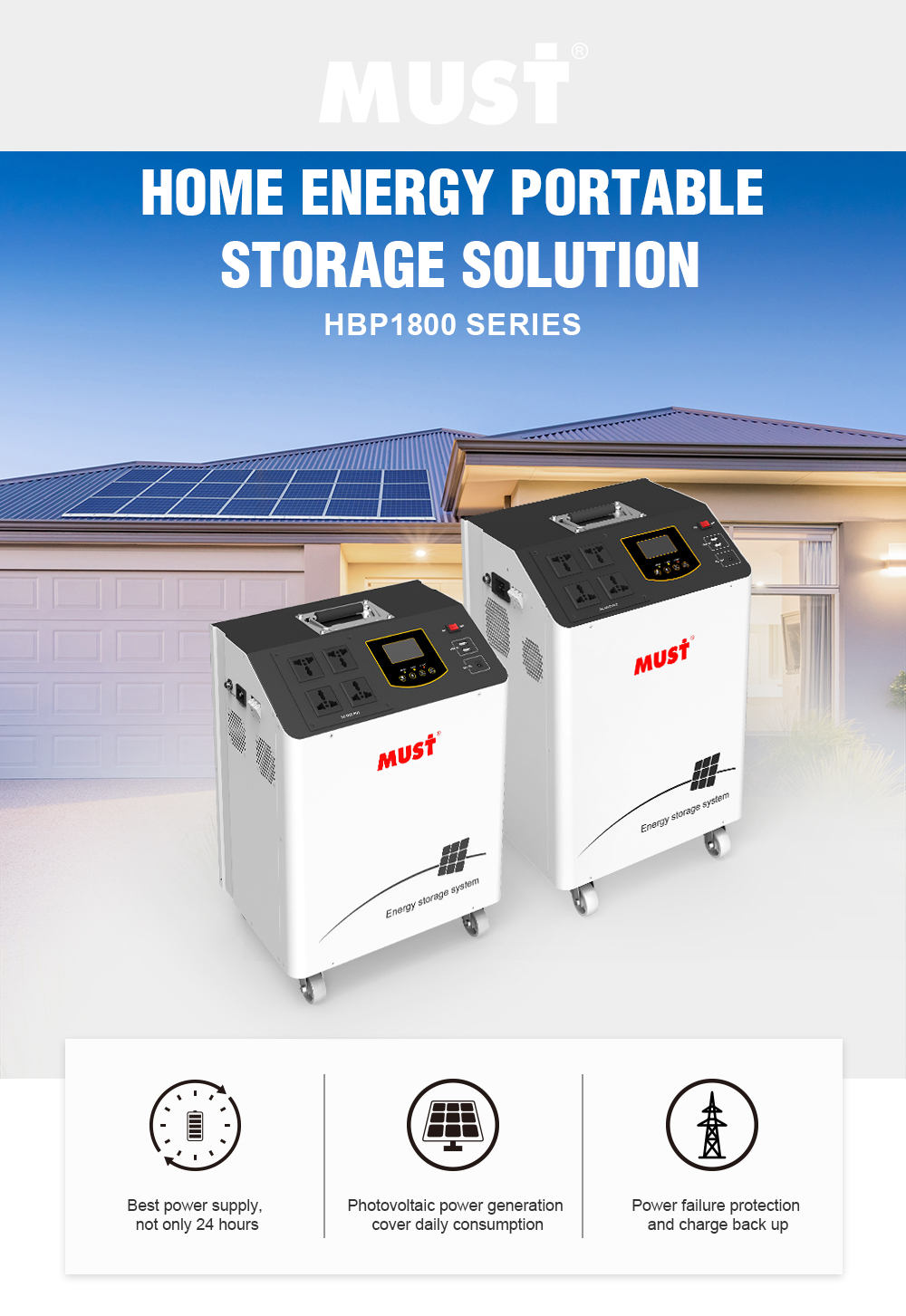 MUST Portable Power Station 1000W - Reliable Energy Storage